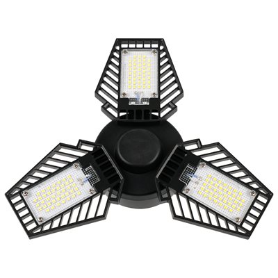 GRG/LED/50W/50K Garage Light 3 Adjustable Heads E26 Base 120-277V